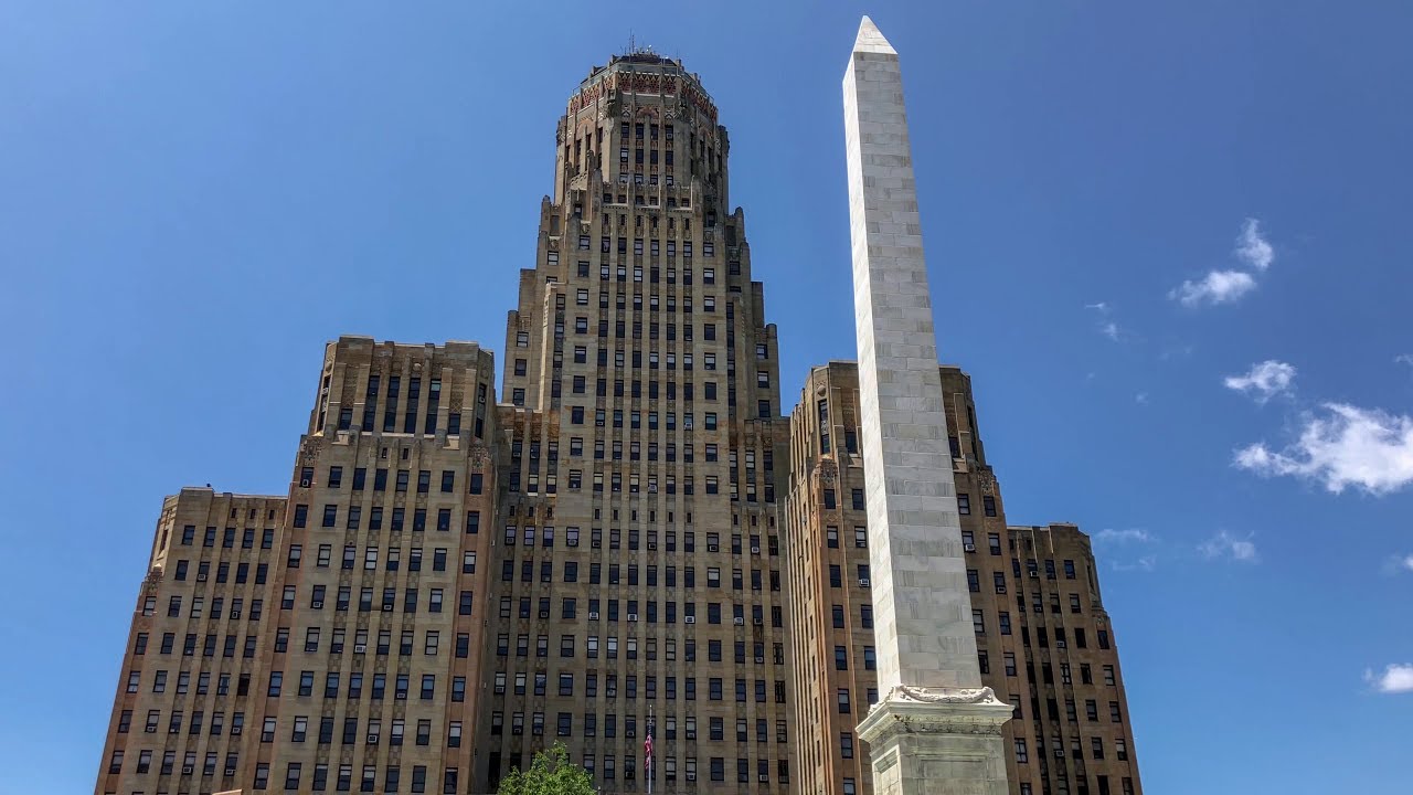 Niagara Square and Buffalo City Hall in Buffalo, New York - YouTube