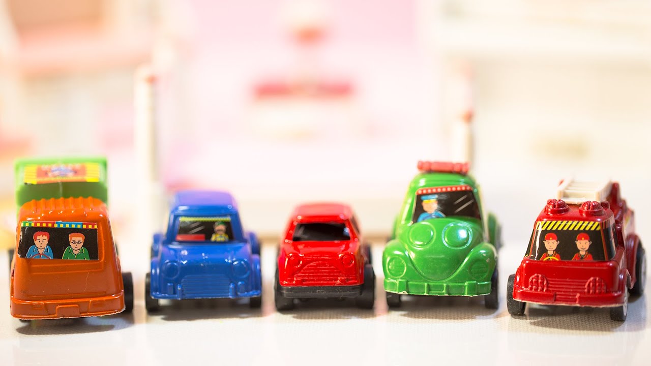 Five Little Cars Jumping On The Bed | Nursery Rhyme Video by Little ...