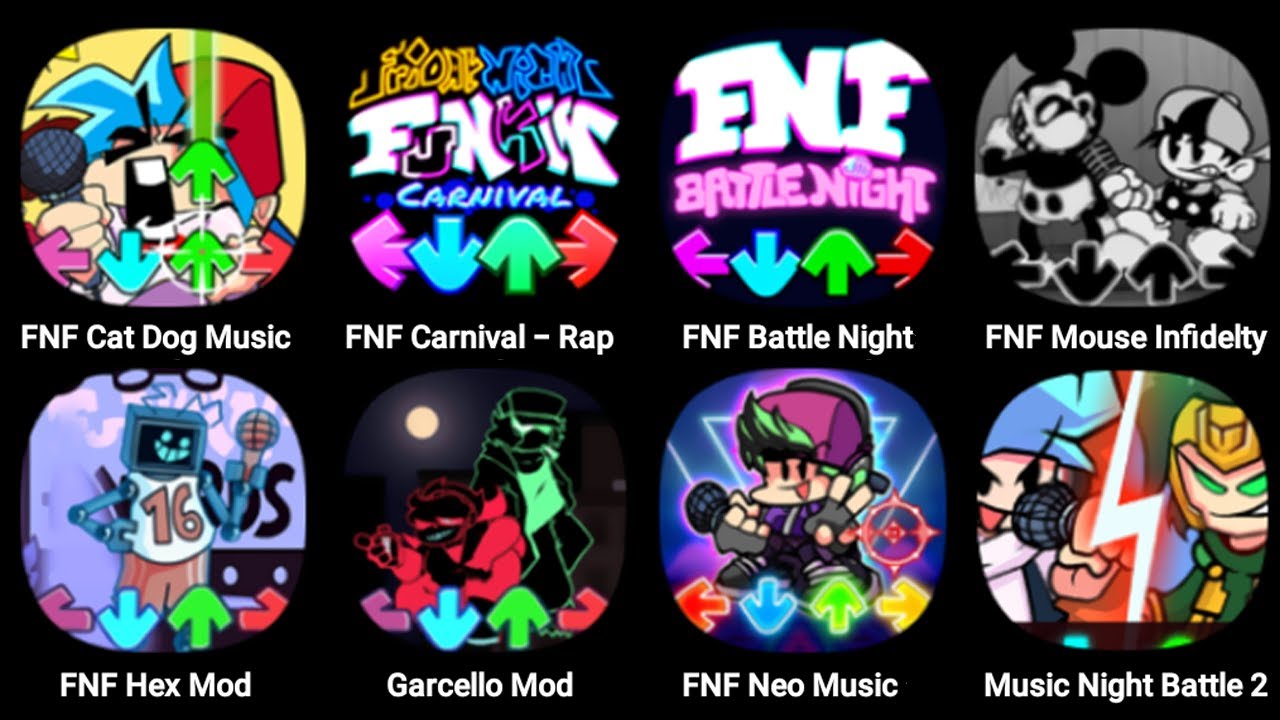FNF Cat Dog, FNF Carnival, FNF Battle Night, FNF Mouse Infidelty, FNF ...
