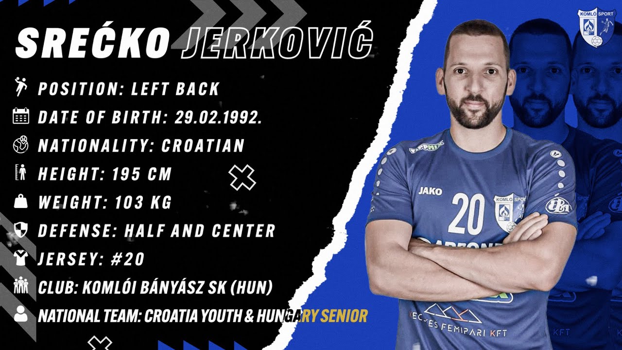 Srecko Jerkovic | Left Back | Komlói SK | Highlights | Handball | CV ...
