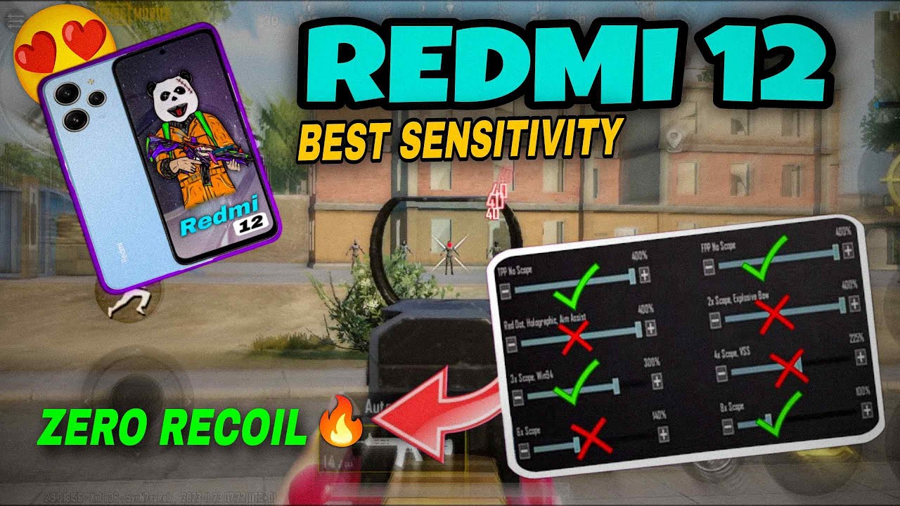 Redmi 12 bgmi best Sensitivity | Redmi 12 pubg best Sensitivity ...
