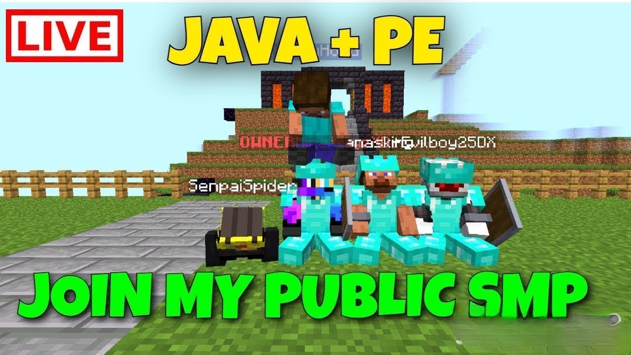 MINECRAFT PUBLIC SMP || 24/7 MINECRAFT SMP || JAVA + PE - YouTube