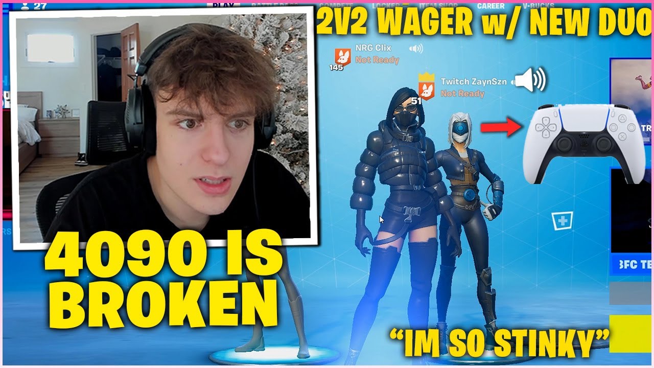 CLIX Shows MAX SPEED With NEW RTX 4090 PC In 2v2 Zone Wars Wager With ...