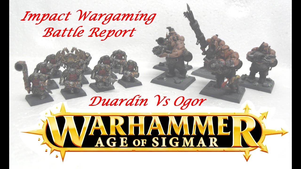 Warhammer Age of Sigmar Duardin Vs Ogors Battle Report - YouTube