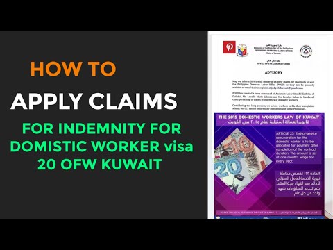 HOW TO APPLY CLAIMS FOR INDEMNITY FOR DOMISTIC WORKERS/OFW KUWAIT 2021 ...