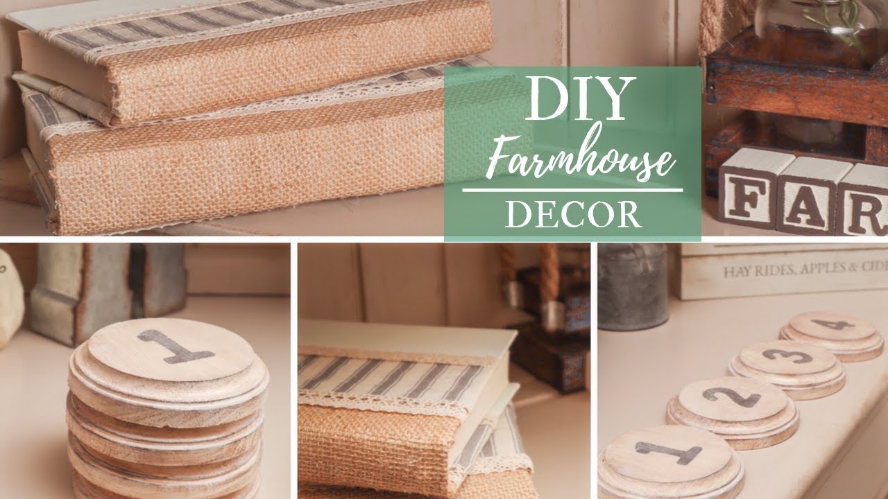 Farmhouse Decor DIY | Dollar Tree Book Transformation - YouTube