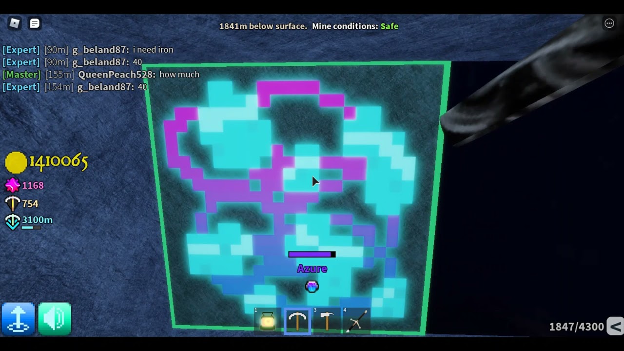 Roblox Azure Mines: Mining Azure Ore! - YouTube