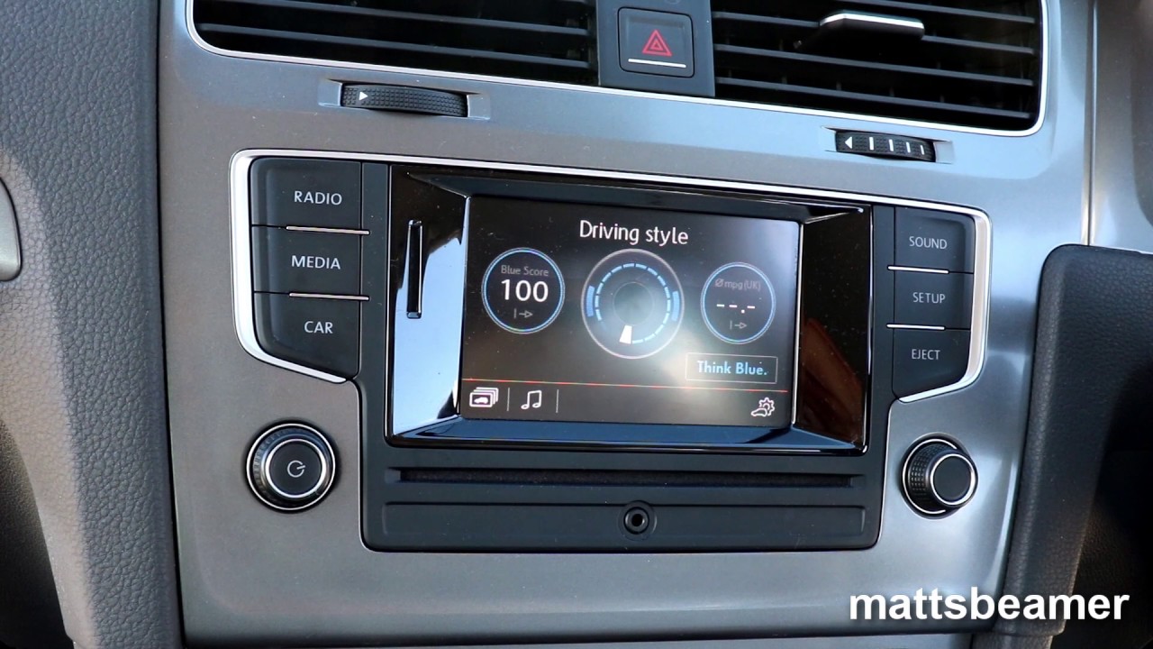Volkswagen Golf Mk7 standard 5 inch screen on the EU model. In depth ...