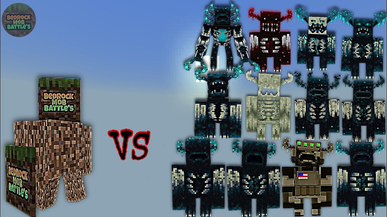 MBEB Warden OP vs Warden Plus (Wardens) | Minecraft Bedrock | Mob ...