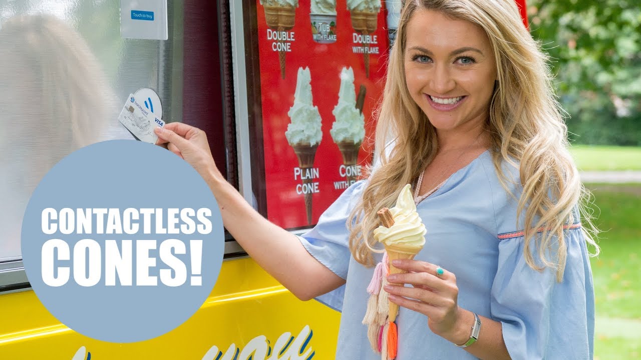 Britain's first 'contactless cones' ice-cream van - YouTube