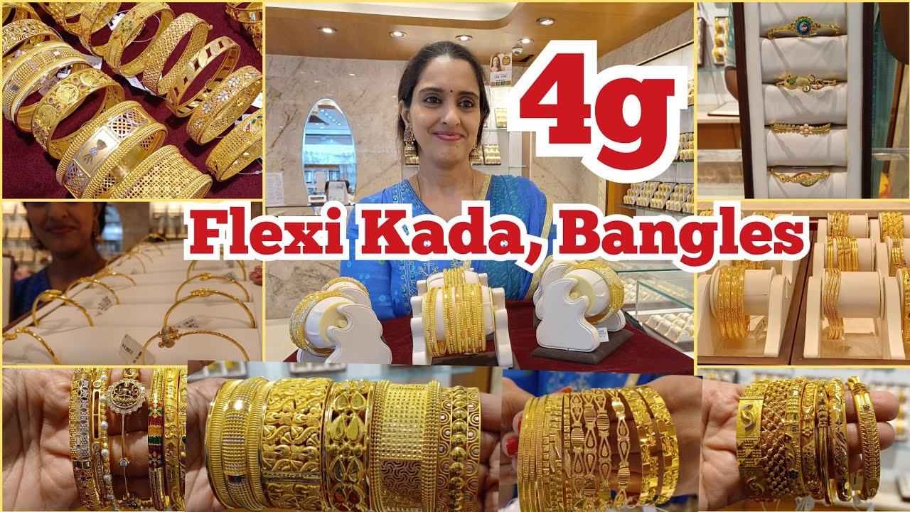 4g Flexi Kada, 6g Gold Bangles | Dailywear, Fancy,Wedding,Broad type,Set Bangles| Pothys ...