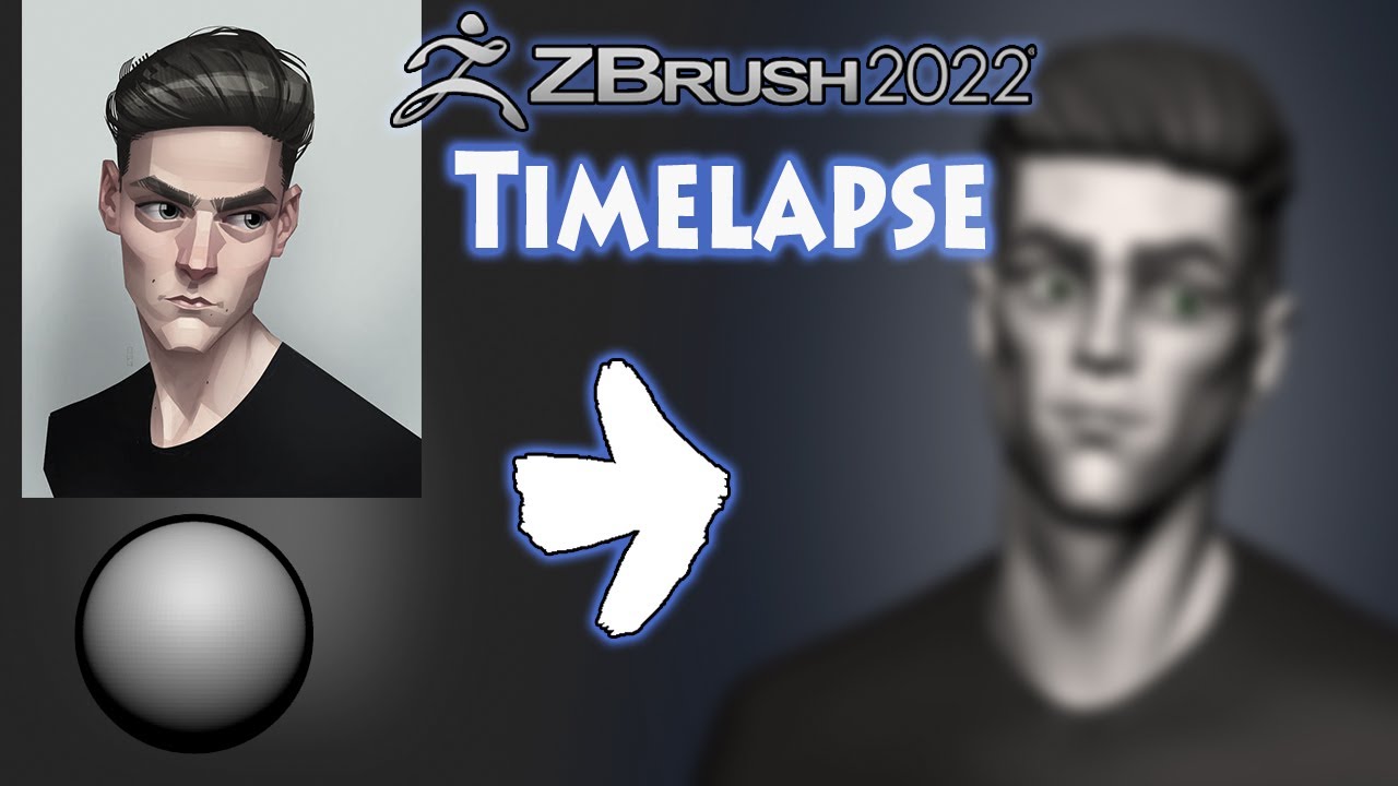 Zbrush face and hair sculpting | 2D to 3D timelapse 1h speedsculpt ...