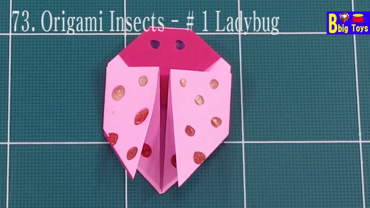 origami insects #1 ladybug origami - YouTube