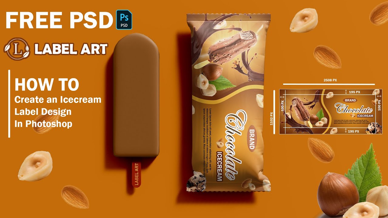 Photoshop Product Packaging Design – (Chocolate Icecream) – Al Hariri Group