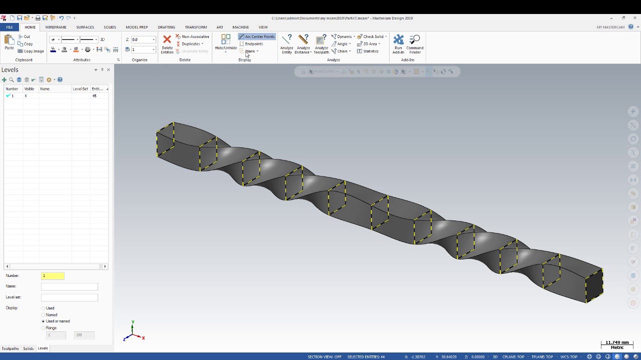 Drawing by MasterCam : the third lesson - YouTube