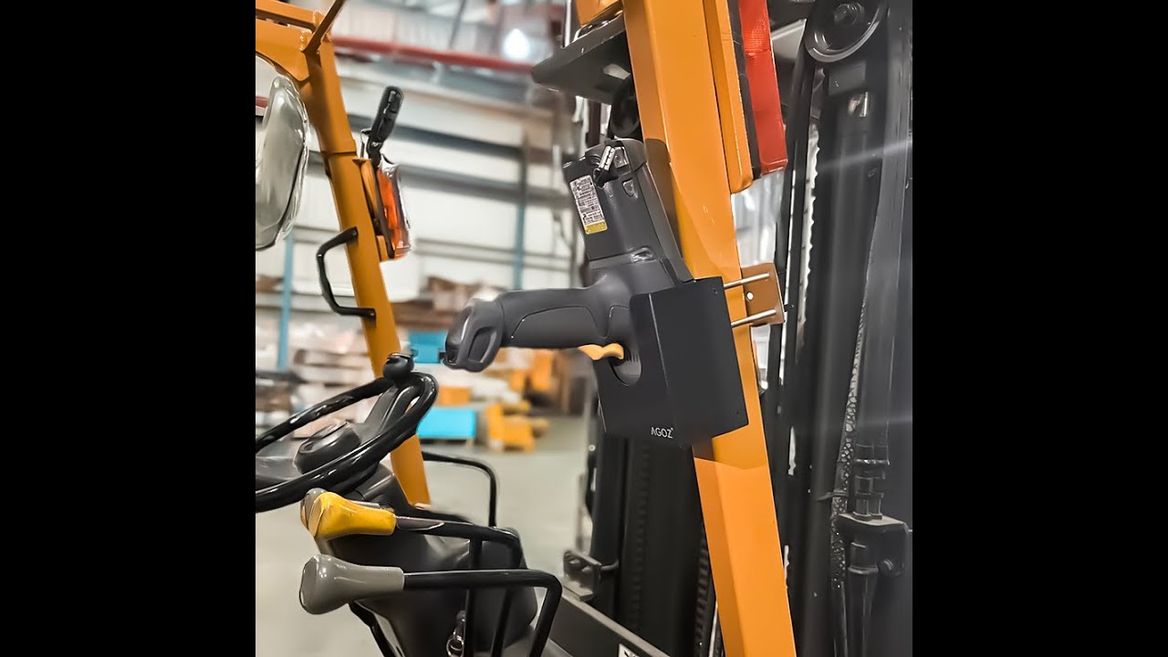 Mountable Metal Forklift Scanner Holder Installation Guide - YouTube