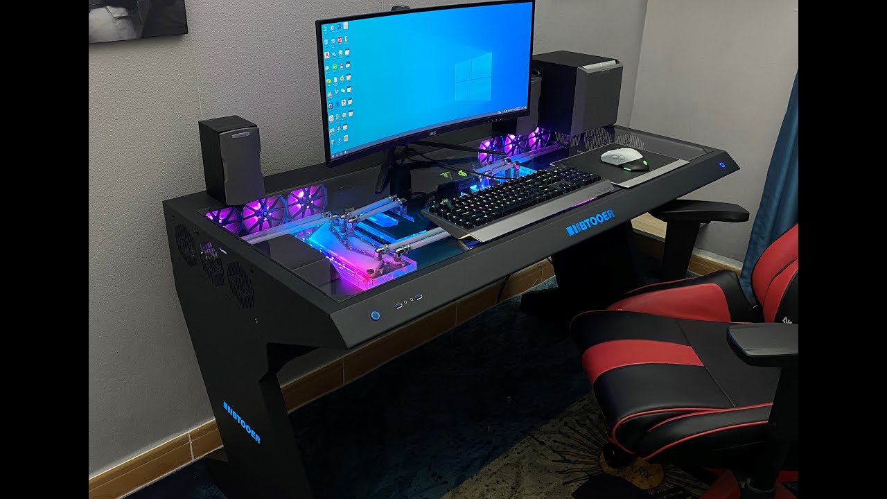 ALAMENGDA 63" RGB Built-in ATX Full Tower PC Computer Case, Tempered ...