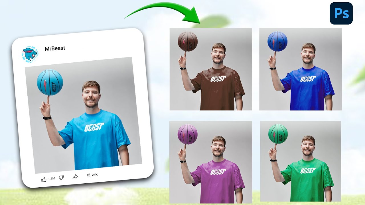 Mr Beast Should Consider Changing To Any Of These Colors - Photoshop ...