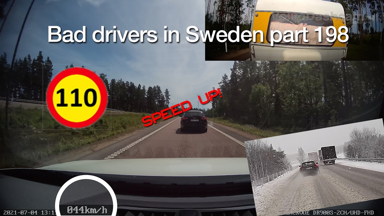 Bad Drivers in Sweden #198 Road rage, dangerous driving and random ...