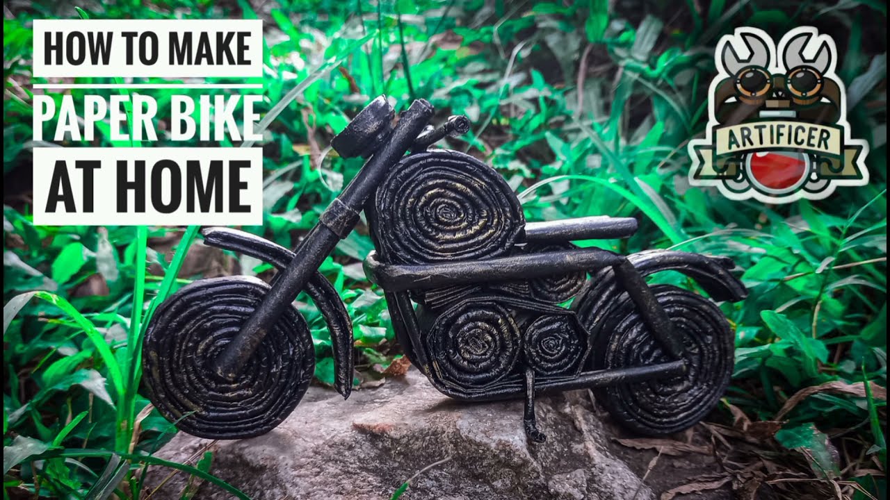 How to make a paper bike at home | NEWSPAPER BIKE | Show piece | DIY ...
