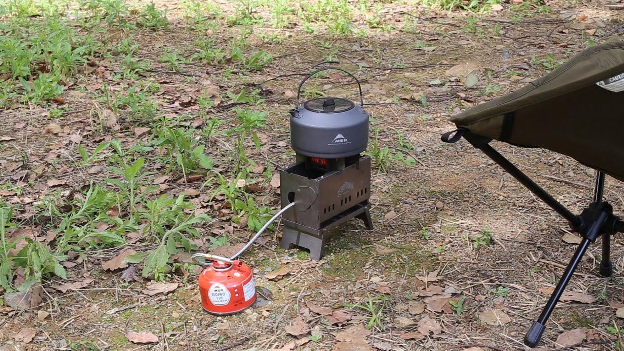 How to use the gas burner for SEROTONIN camping stove - YouTube