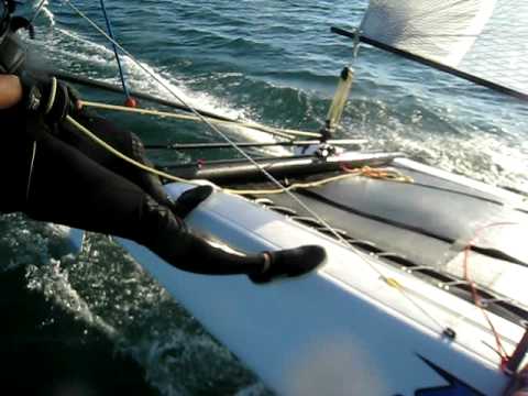 Double Trapeze Sailing with nacra 580 - YouTube