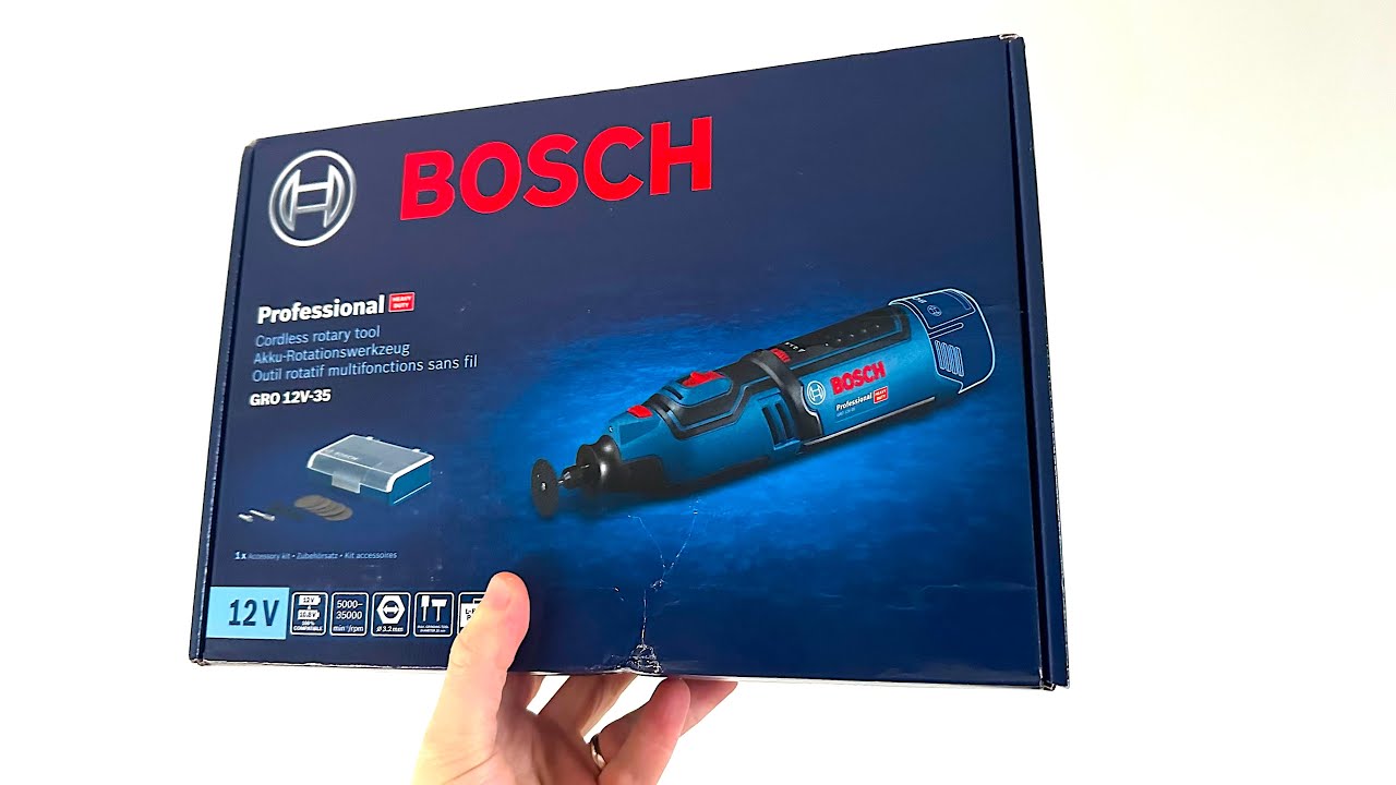 BOSCH GRO 12V 35 Professional unboxing and testing - YouTube