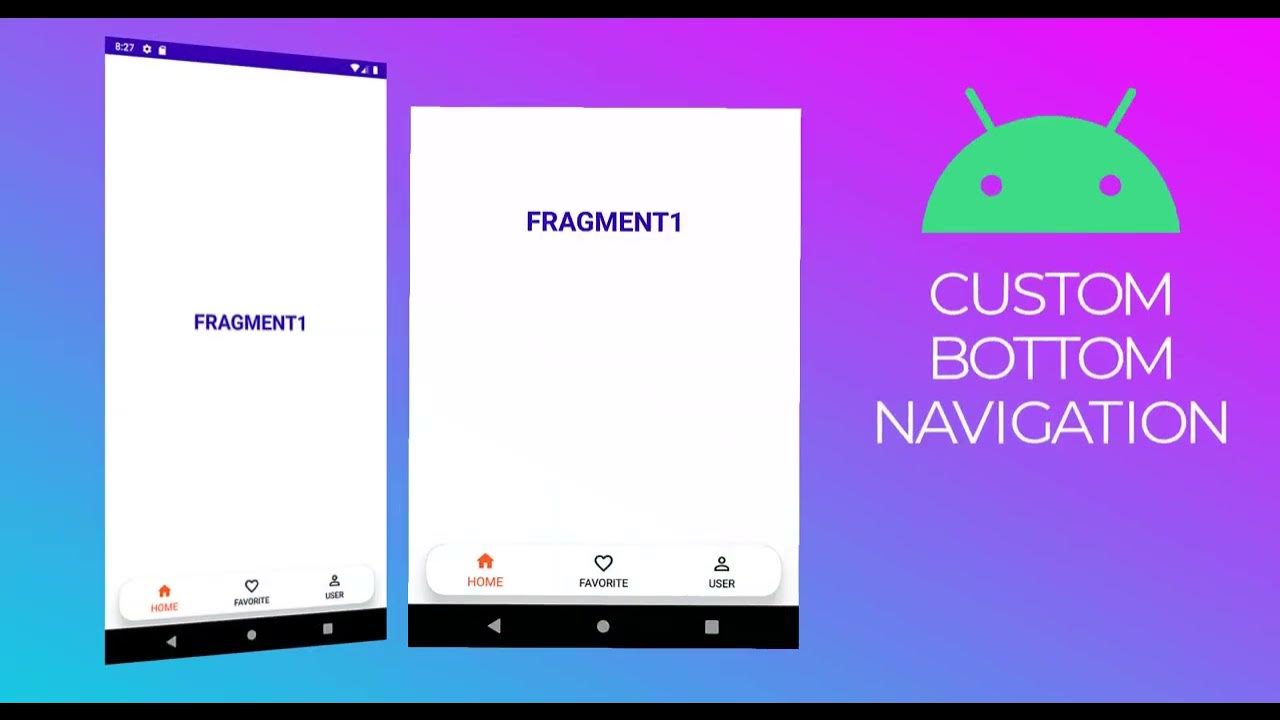 Custom bottom navigation and viewpager | Android Studio 2022 - YouTube