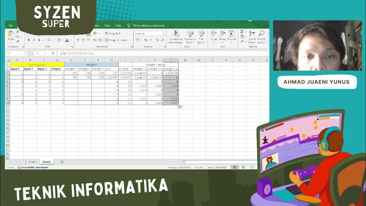 Building a Neural Network in Excel - Intelegensia Buatan - YouTube
