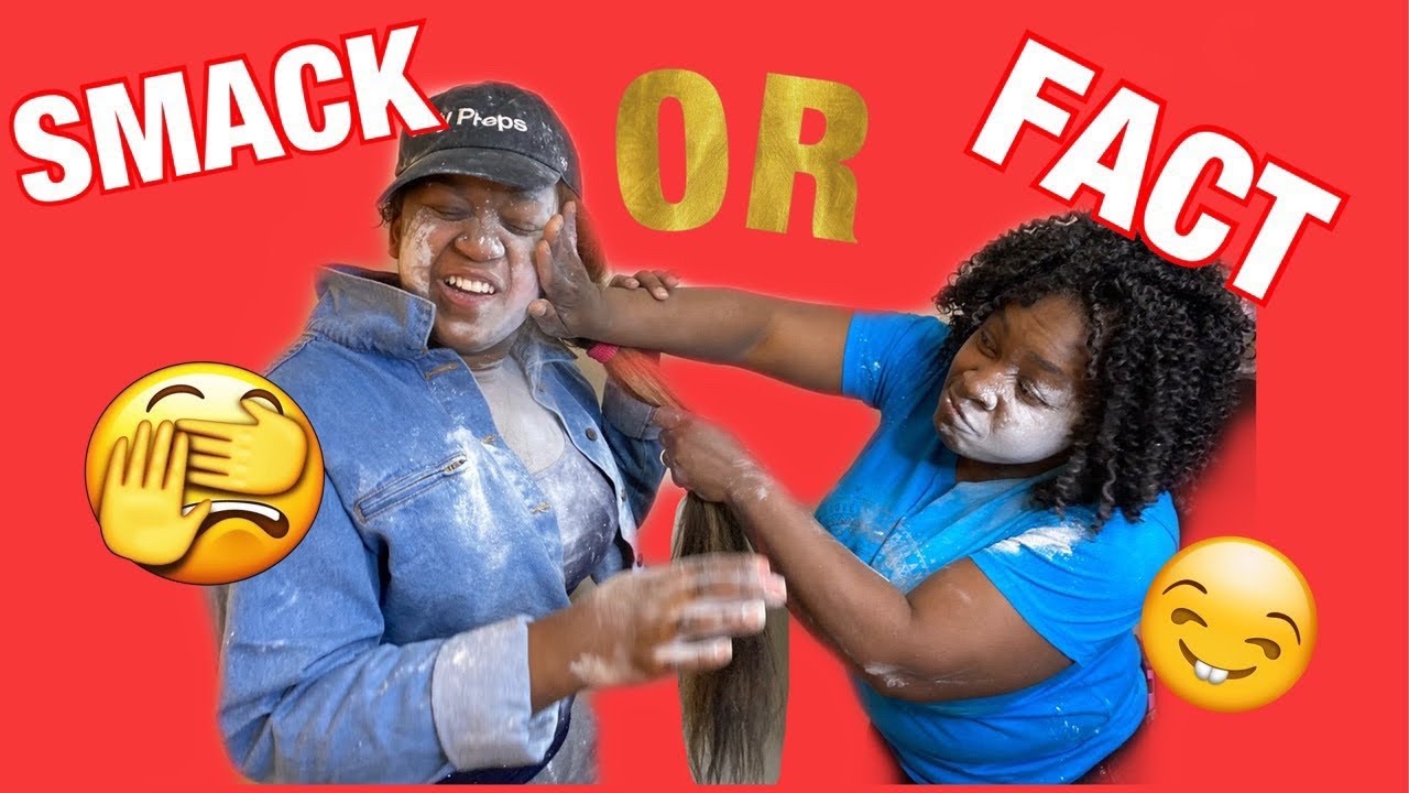 SMACK OR FACT GAME with My MOM **** SHE SLAPPED MY WIG OFF OMG - YouTube