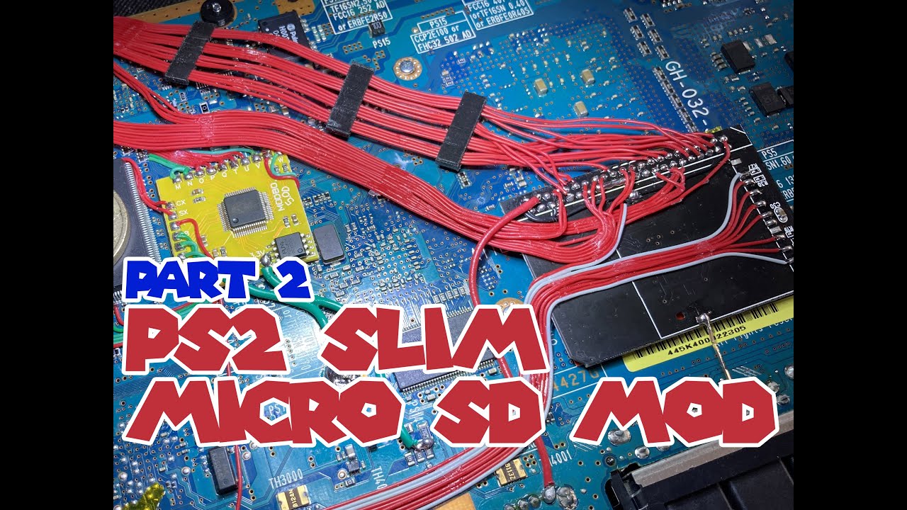 PS2 Slim HDD / microSD mod - Part 2 - SDCard/HDD reader installation ...