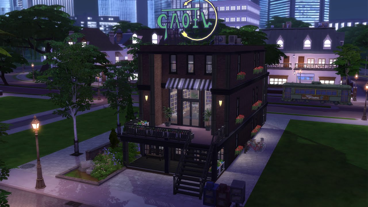 The Sims 4 Gallery Lots ep# 1803 Base Game Library & Cafe - YouTube