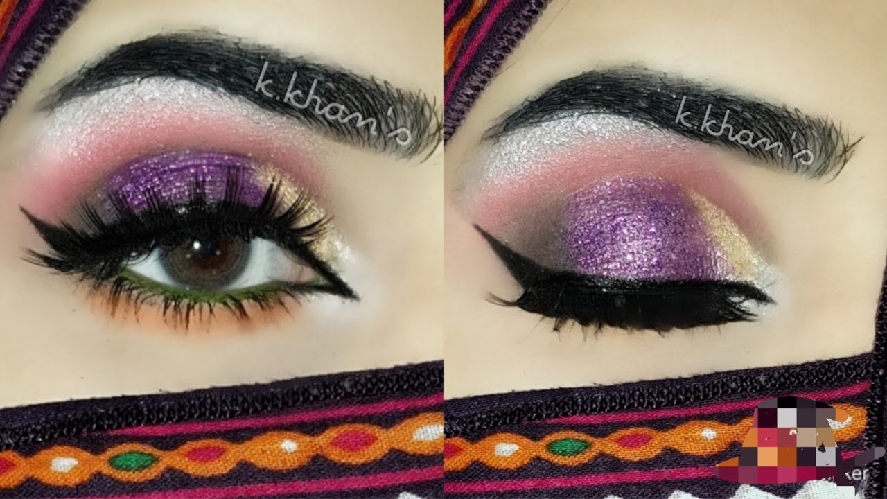 One Eye Makeup Tutorial | Purple Eye Makeup | Color Inspiration From ...