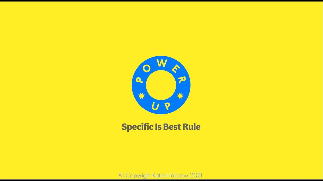 Specific Is Best - YouTube