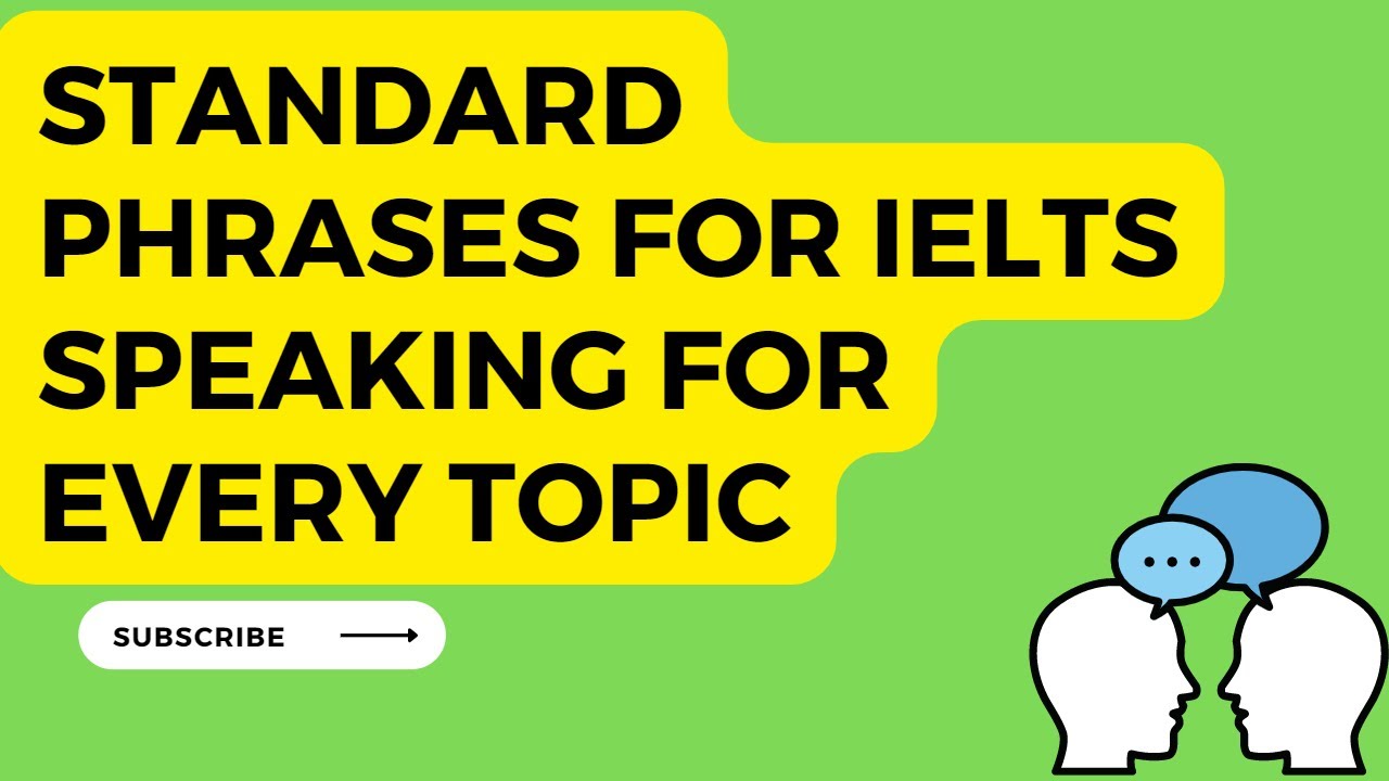 Standard Phrases for Every Topic in IELTS Speaking test 😱 - YouTube