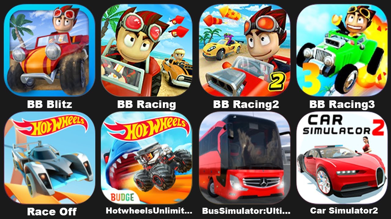 Beach Buggy Racing 3,Hot Wheels Race Off,BB Racing 2,Bus Simulator ...