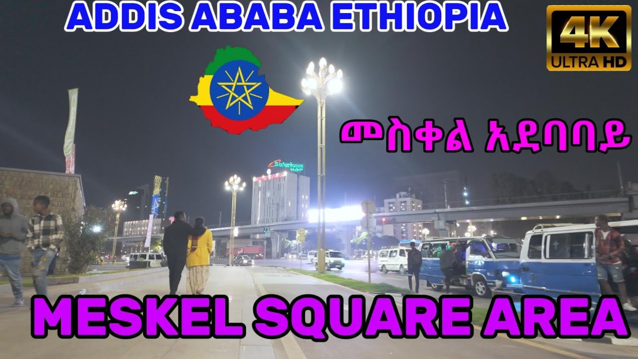 Meskel Flower 🇪🇹🌆 | የአዲስ አበባ ምሽት ውበት | 4K - YouTube