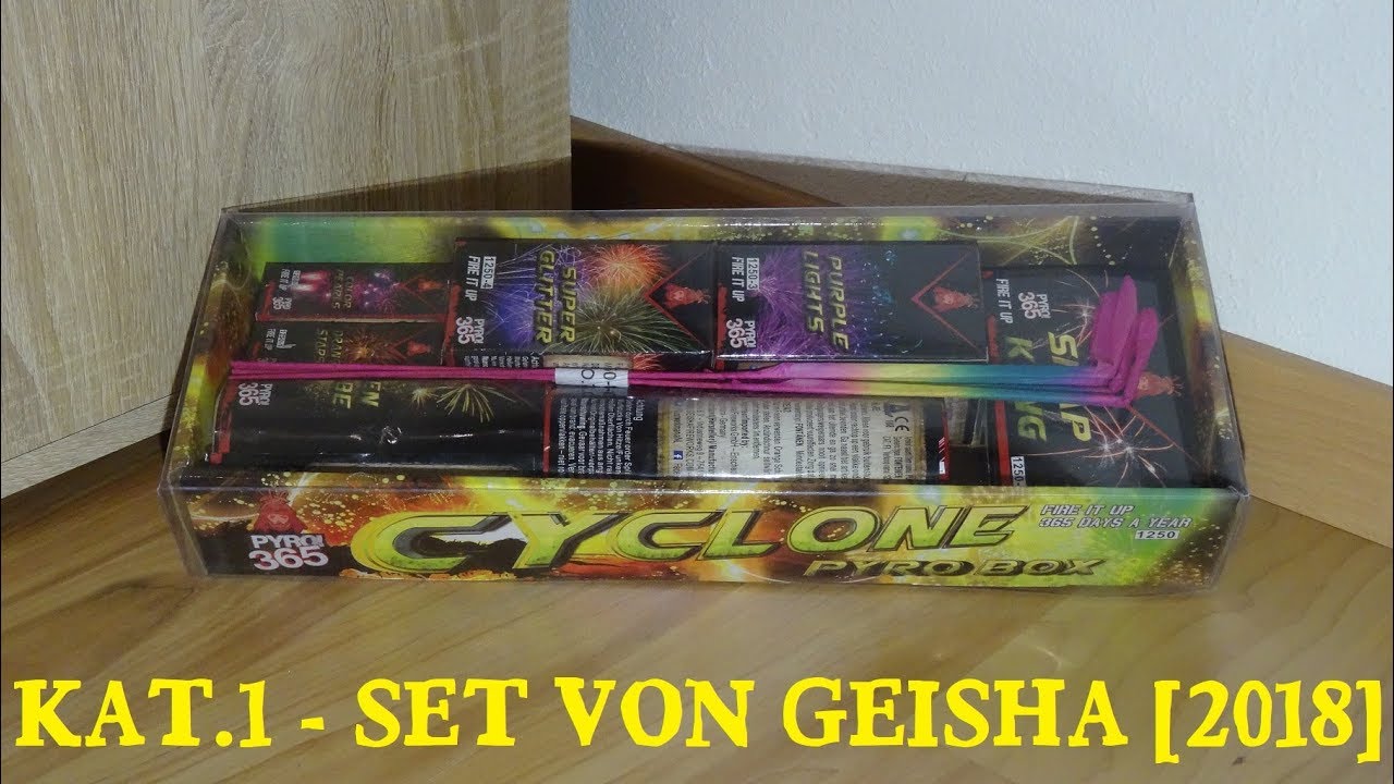 Geisha Cyclone Pyro Box - Kat.1-Sortiment [2018] - YouTube