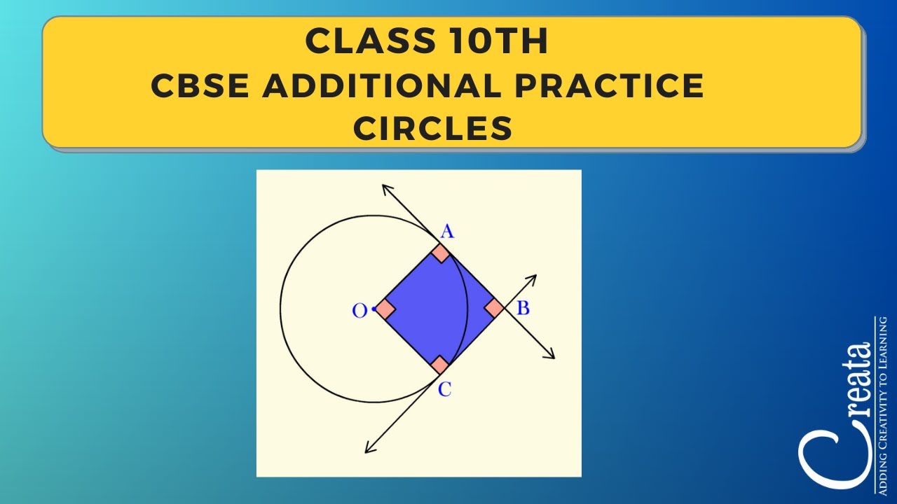 Question on Circles Class 10 CBSE math | CREATA CLASSES - YouTube