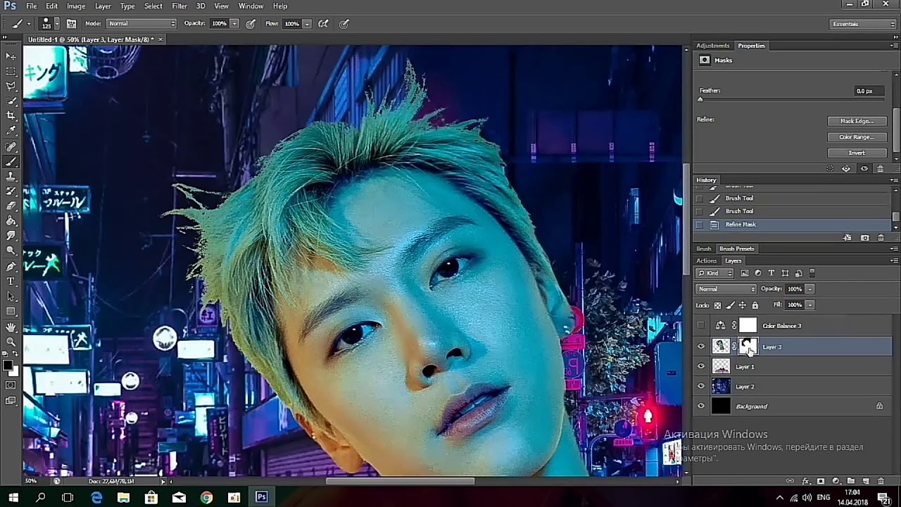 NCT TEN|CHITTAPHON LEECHAIYAPORNKUL [NEON LIGHTS] (Speed Art) Photoshop ...