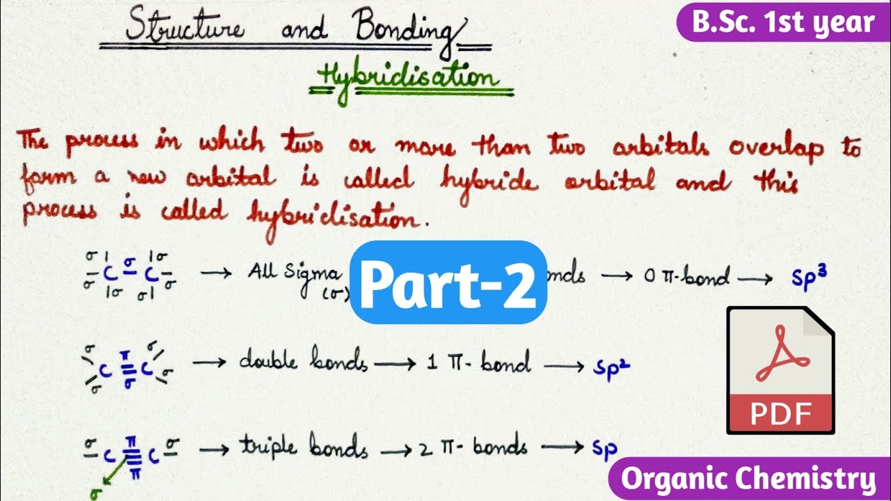 Hybridization | Structure and Bonding | Organic Chemistry | B.Sc. 1st ...