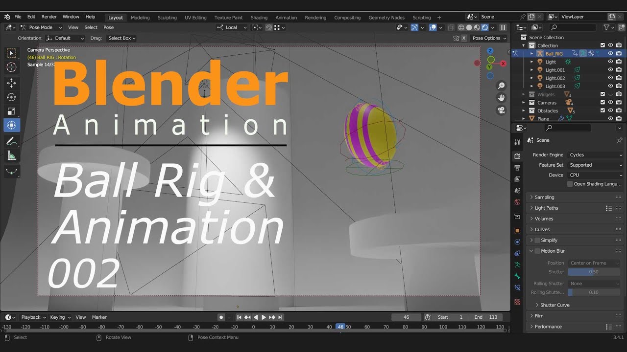 MS3D | Blender | Animation | 002 | Ball Rig (LollypopMan) & Animation ...