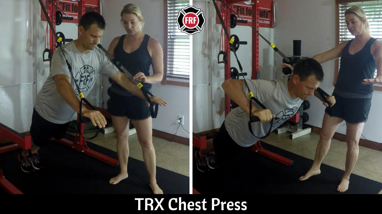 TRX Chest press - YouTube