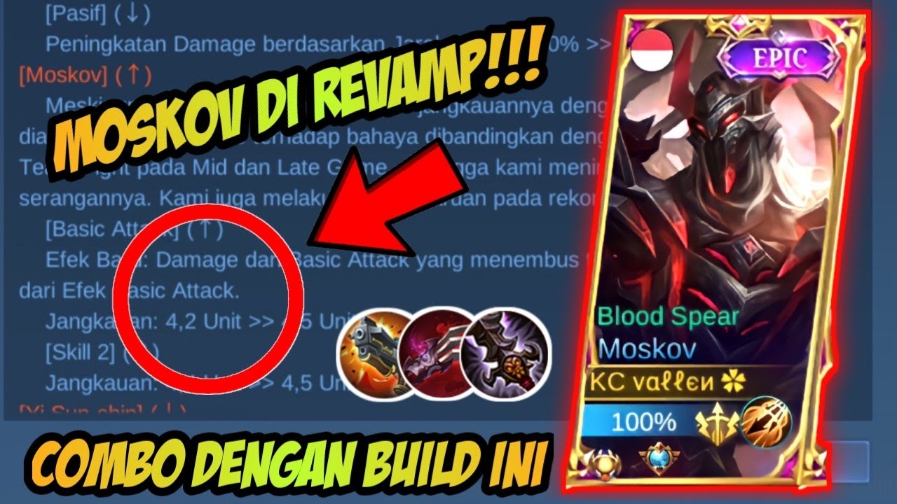 TERBARU!! MOSKOV RESMI DI REVAMP DAMAGENYA TAMBAH GILAA GA ADA OBAT PAKAI BUILD INI I MOBILE ...
