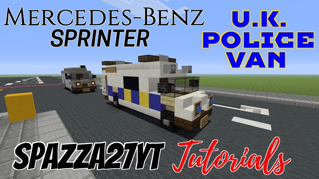 Minecraft Mercedes-Benz Sprinter UK Police Tutorial - YouTube