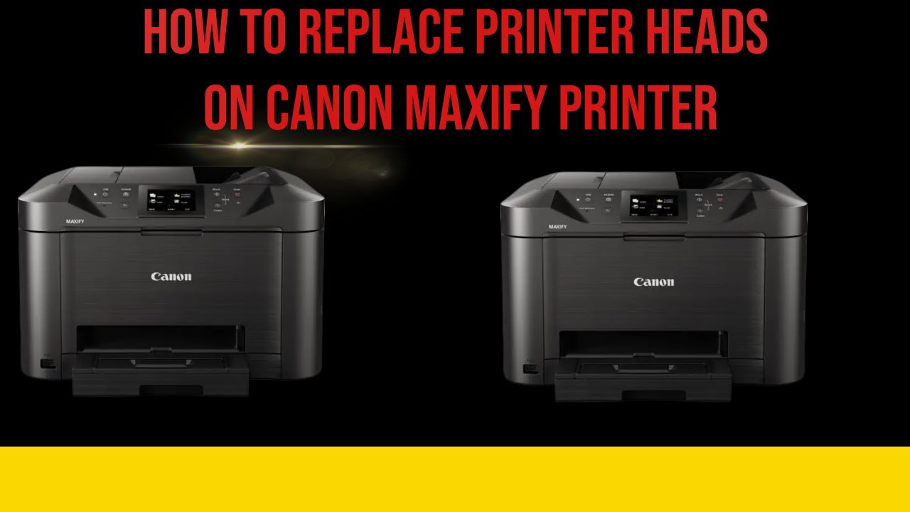 how to replace printer heads on canon maxify printer - YouTube