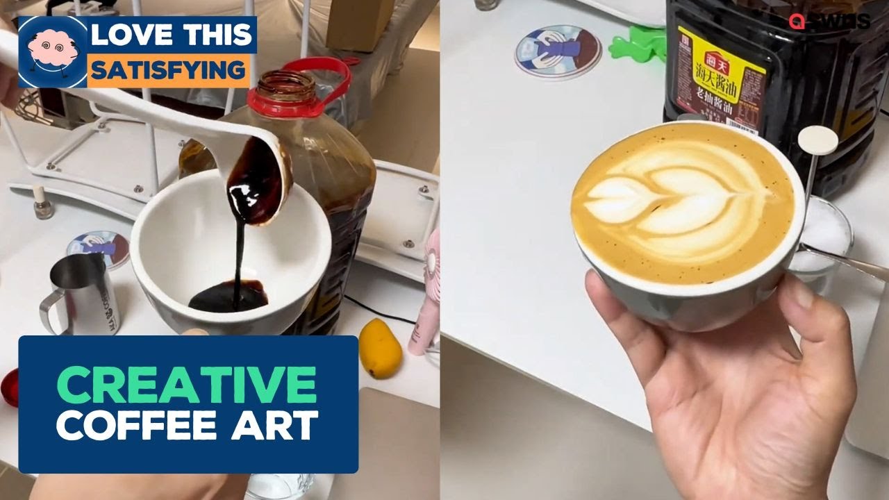 That's one creative way to make coffee art ☕️ | LOVE THIS! - YouTube