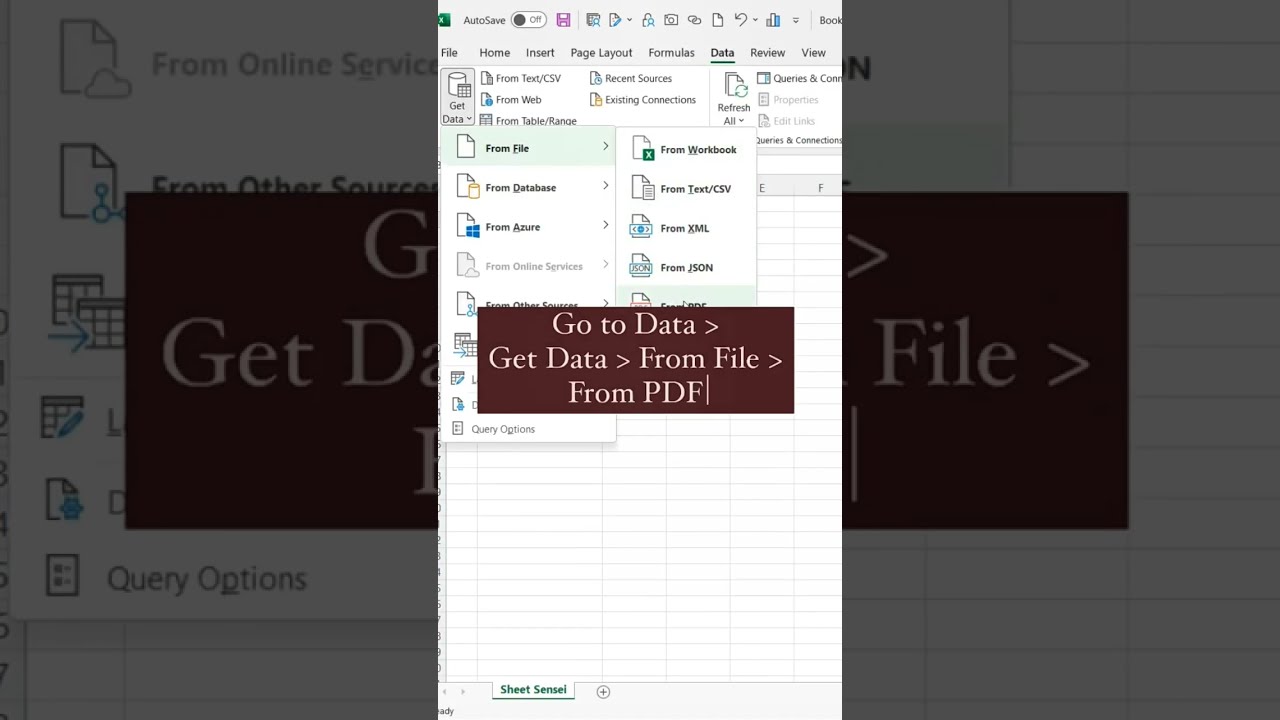 Import Data In Excel From PDF File YouTube Import Data In Excel From PDF File YouTube