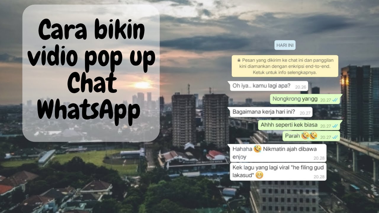 Cara edit video pop up chat whatsapp 2020 - YouTube