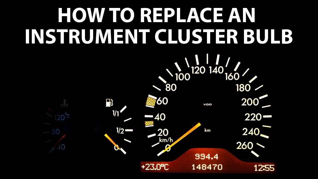 Mercedes-Benz W210 Replace Instrument Cluster Bulb - YouTube